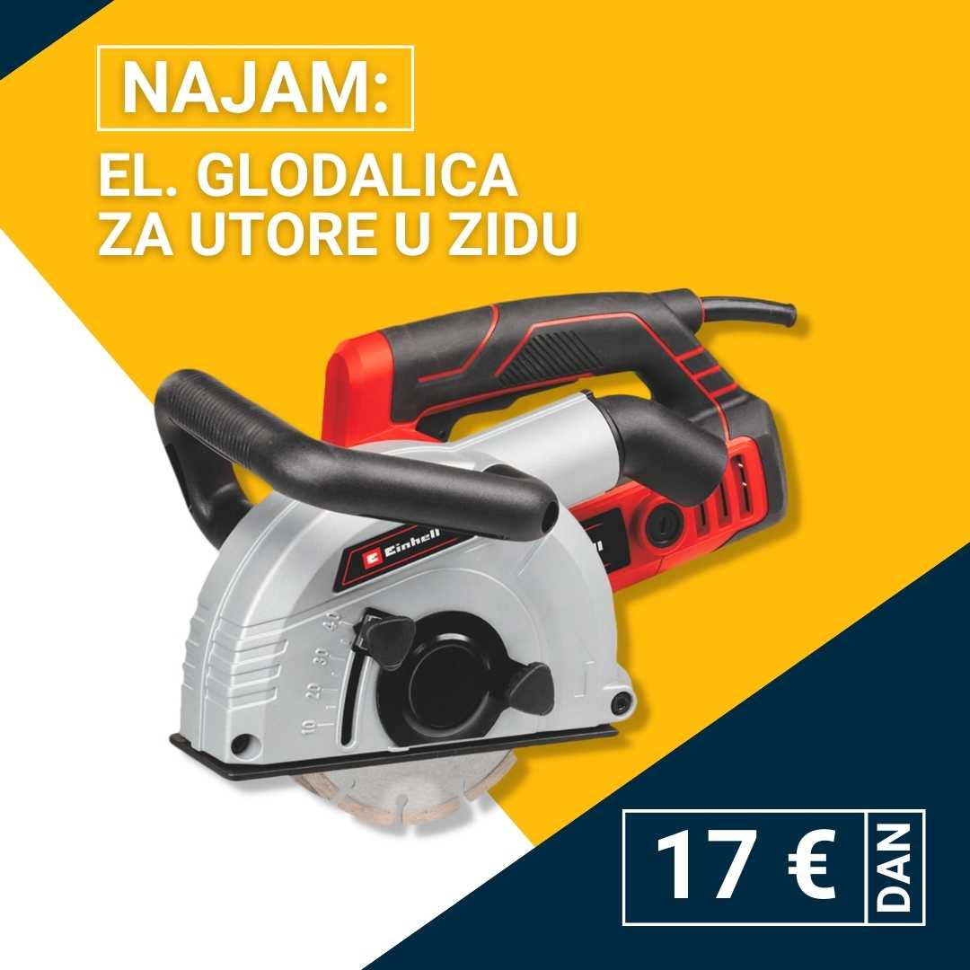 Najam glodalice za utore u zidu – SKATT najam alata